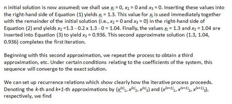 Gauss Seidel Method Numerical Methods
