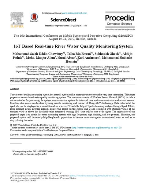 Iot Based Real Time River Water Quality Monitoring System Pdf