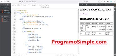 Html Básico Enlaces Y Menú Páginas