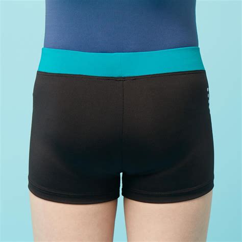 Girls Artistic Gymnastics Shorts Blackgreensequins Decathlon