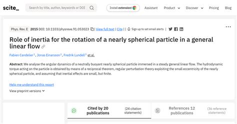 Role Of Inertia For The Rotation Of A Nearly Spherical Particle In A