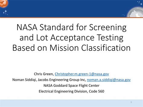 pdf nasa standard for screening and lot acceptance testing