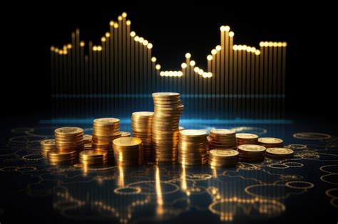 Premium Ai Image Financial Growing Graph Blueprint