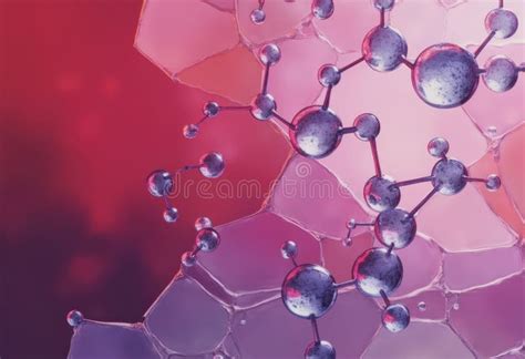 Abstract Chemistry Illustration Featuring Molecular Structure Patterns