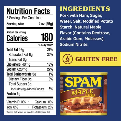 4 Pack Spam Maple Flavored 12 Oz Can