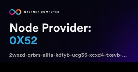 Node Provider 0x52 Icp Dashboard