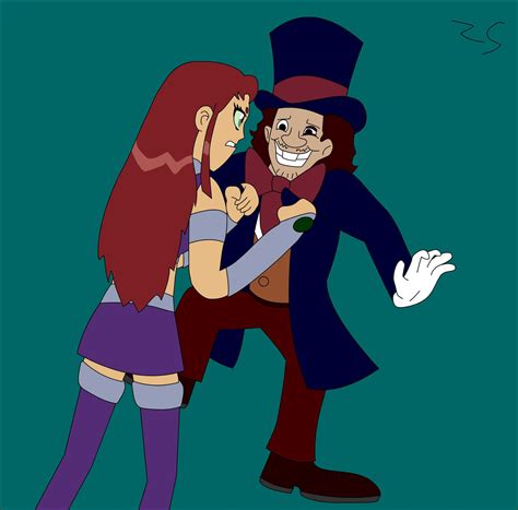 Starfire Threatens Mad Hatter By Zacharygoblin55 On Deviantart