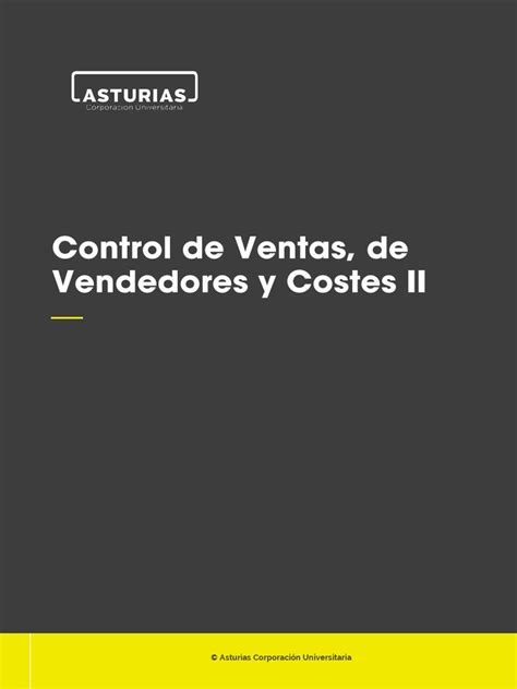 control de ventas de vendedores y costes ii pdf margen bruto