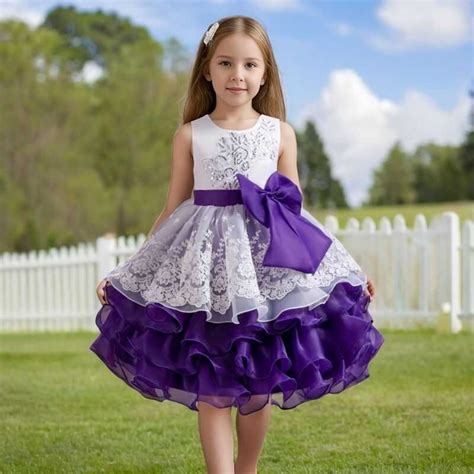 Mga Kasal Babae Prinsesa Bow Lace Fluffy Damit Pagsasanay Araw Bata Damit Ng Kaarawan Bata