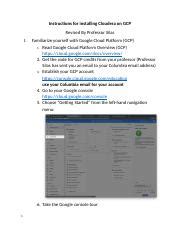 Instructions For Installing Cloudera On GCP Docx Instructions For