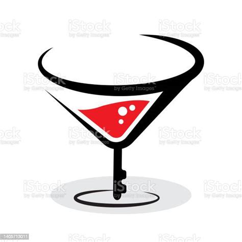 Sparkling Wine Glass Logo Icon Vector Cafe Inspiration Template