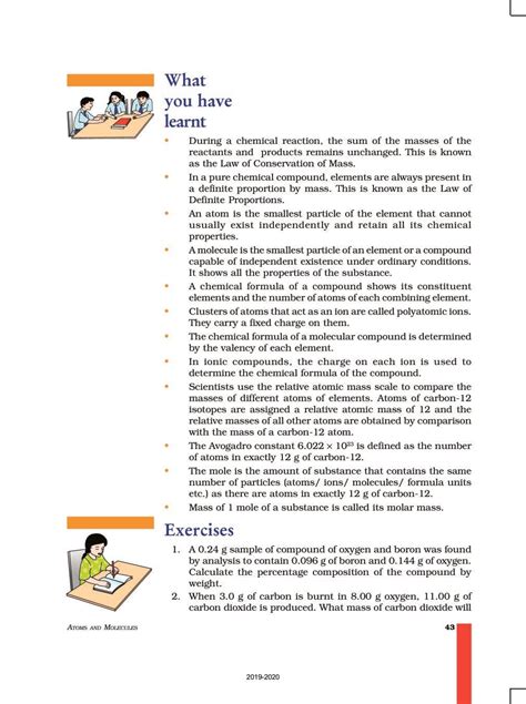 Ncert Book Class 9 Science Chapter 3 Atoms And Molecules 2024 25 Session