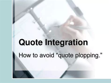 Ppt Quote Integration Powerpoint Presentation Free Download Id6310553