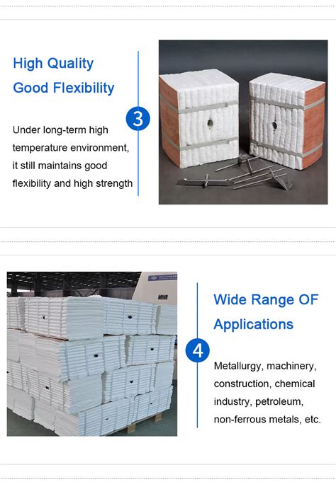 Ceramic Fiber Modules Thermal Insulation Ceramic Fiber Folding Blanket