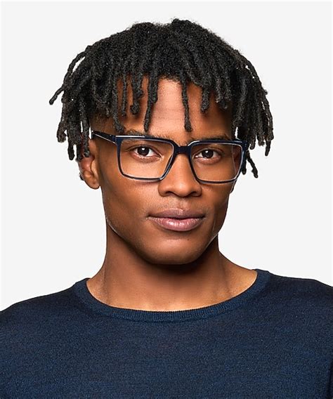 Seraph Square Clear Blue Glasses For Men Eyebuydirect Canada