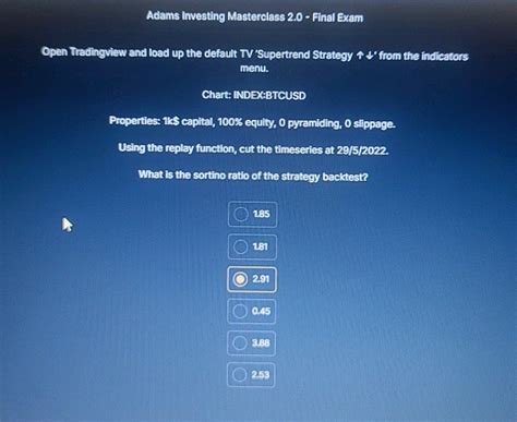 Adams Investing Masterclass 20 Final Exam Open Tradingview And Load