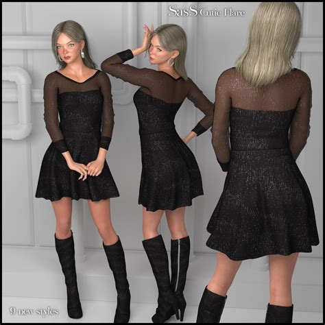 Sass Cutie Flarelaf 3d Figure Assets La Femme Lhomme Poser Figures