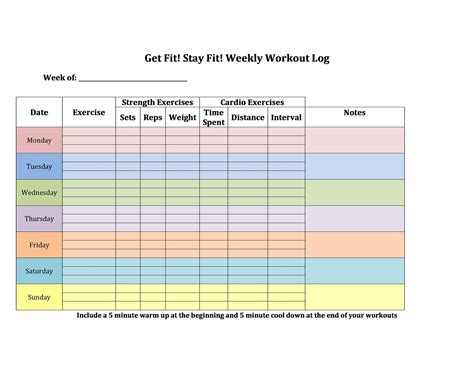 Exercise Planning Template Sample Bogiolo