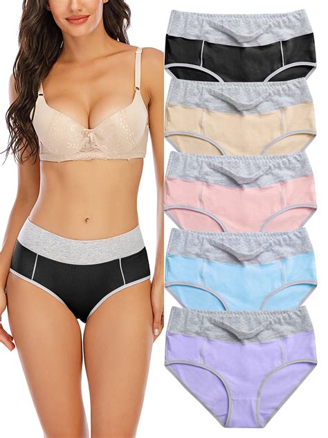 Womens High Waisted Cotton Underwear Ladies Soft Full Coverage Briefs Panties Multipack Soft