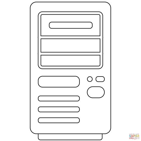 Computer Cpu Coloring Page