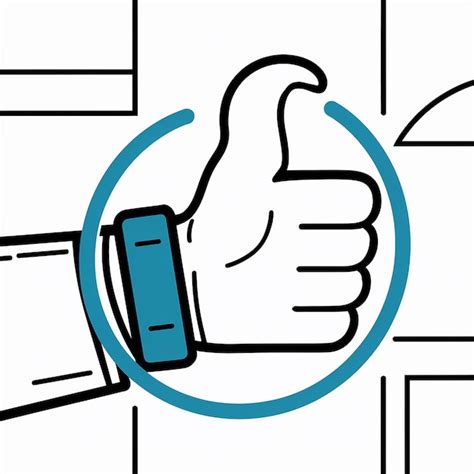 Thumbs Up Vector Illustration In Like Button Style Premium Ai