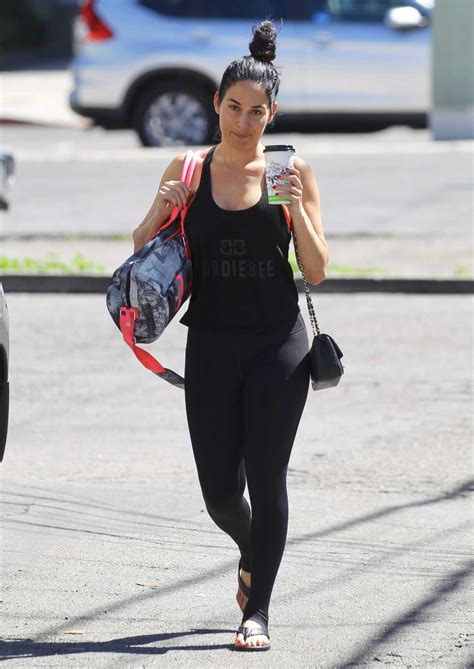 Nikki Bella In A Black Leggings Leaves Her Yoga Class In Santa Monica