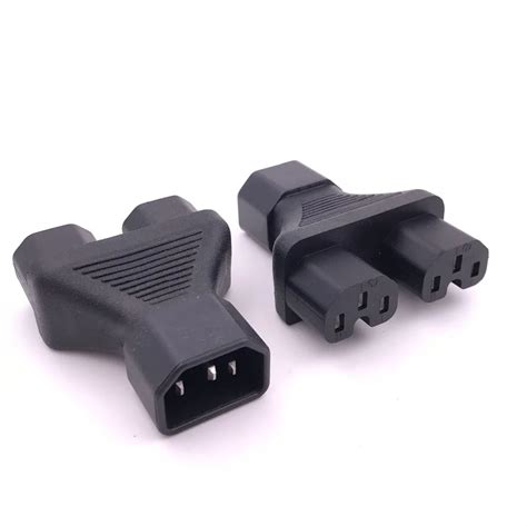 IEC C Male To XC Female Y Spliter Adapter C TO TWO C IEC C To Dual C