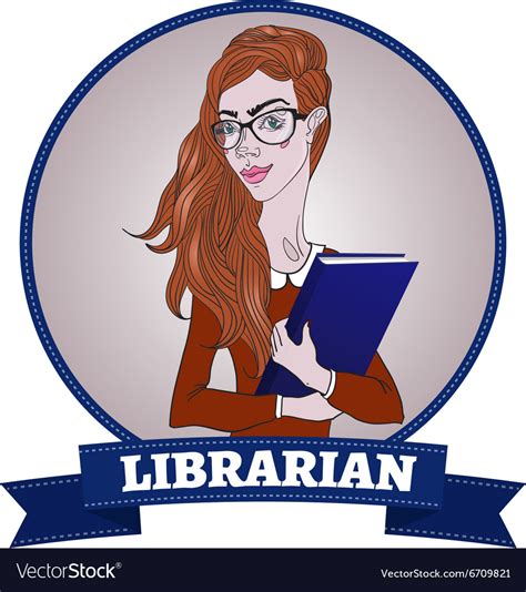Young Woman Wearing Glasses Holding A Book Vector Image