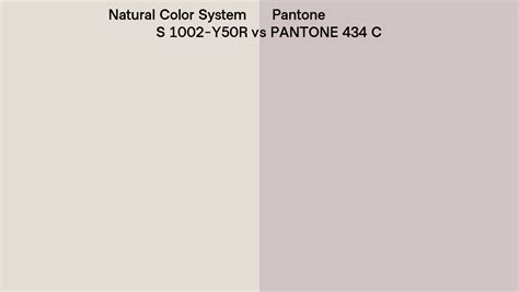 Natural Color System S 1002 Y50r Vs Pantone 434 C Side By Side Comparison