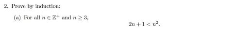 Solved Prove By Induction A For All Nz And N N Chegg