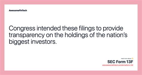 Sec Form 13f Awesomefintech Blog