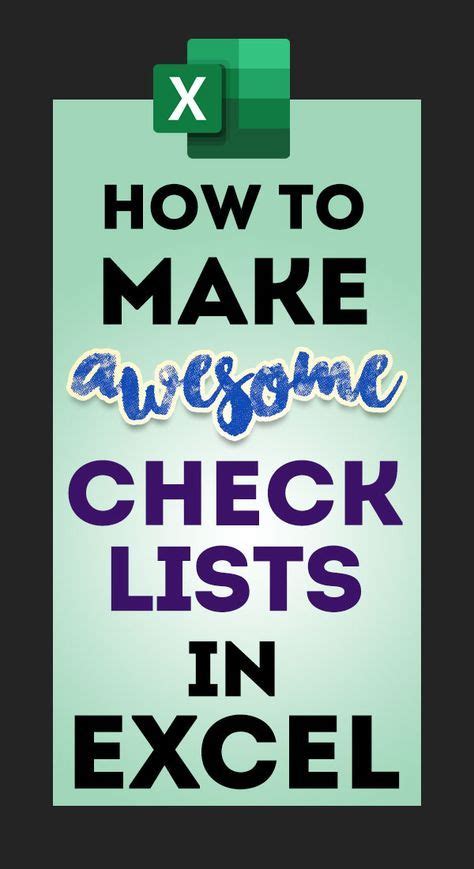 Create Edgy To Do Or Checklists With Check Boxes In Excel Shortfall Calculator Artofit