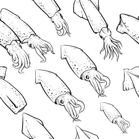 Premium Vector Squids Pattern Including Seamless On The White Background
