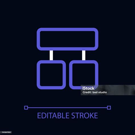 Block Diagram Pixel Perfect Color Linear Ui Icon For Dark Theme Stock