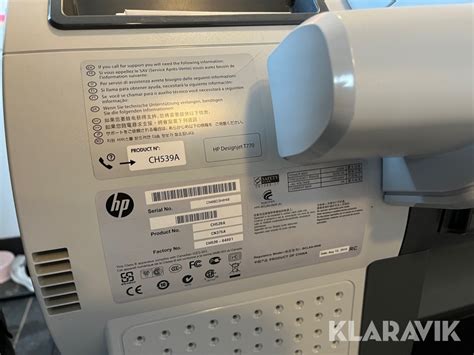 Printer Plotter Hp Designjet T770 Frederikshavn Klaravik A
