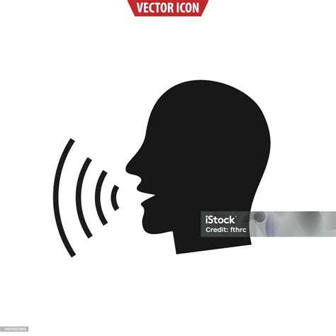 팟캐스트 아이콘입니다 변환 아이콘 말하는 인간 측 프로필 음파 음성 인식 노래 음성 제어 소음 개념 벡터 그림입니다 Brand Name Online Messaging