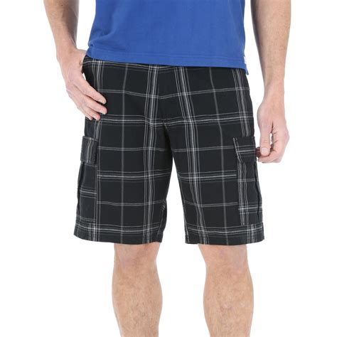 Wrangler Mens Big And Tall Twill Cargo Shorts Plaid Shop Your Way