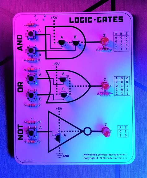 Logic Gates Learning Kit 2 Transistors Etsy Transistors Logic Learning