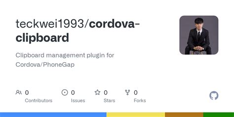 Github Teckwei Cordova Clipboard Clipboard Management Plugin For