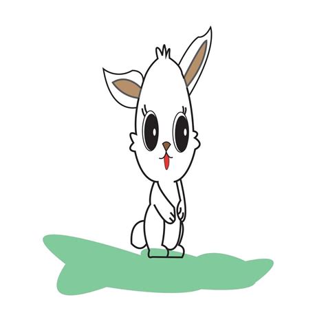 Cute Vector Bunny Outline Illustration Art 17264850 Vector Art At Vecteezy