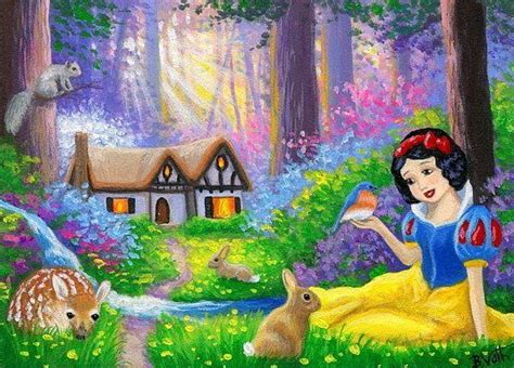 Snow White In The Forest Disney Art Drawings Disney Princess Art