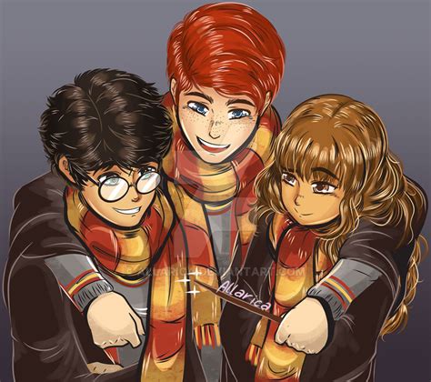 The Golden Trio Harry Potter Fan Art Personajes De Ha