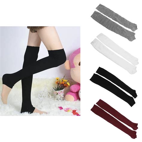 Stretchy Women Winter Autumn Cotton Knitted Long Socks High Boot