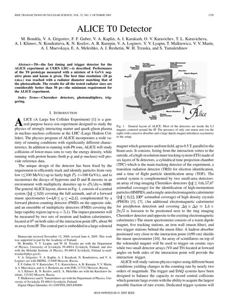 Pdf Alice T0 Detector