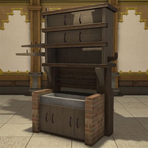 Manor Counter Ffxiv Housing Table Table Ladder Bookcase Decor