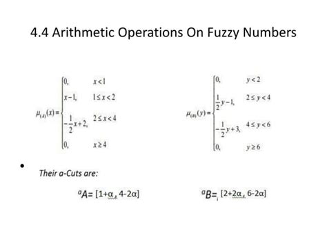 Fuzzy Arithmetic