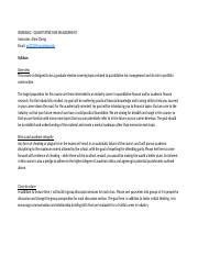 2022 Syllabus V2 Docx IEORE4602 QUANTITATIVE RISK MANAGEMENT