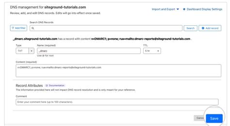 Configuring A Dmarc Record For Siteground Email Marketing Siteground Kb
