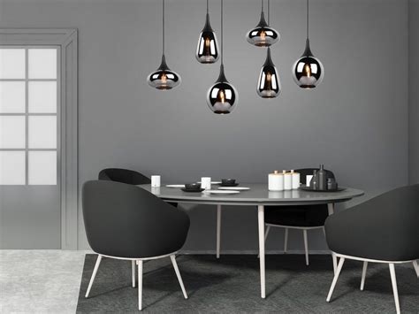Meinewunschleuchte Led Pendelleuchte Mehrflammig Mit Rauch Glas Retro