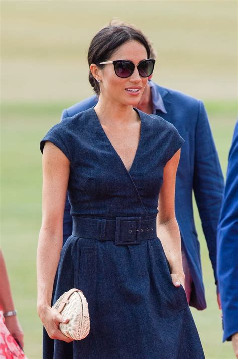 Meghan Markle Denim Carolina Herrera Dress Popsugar Fashion Photo 11